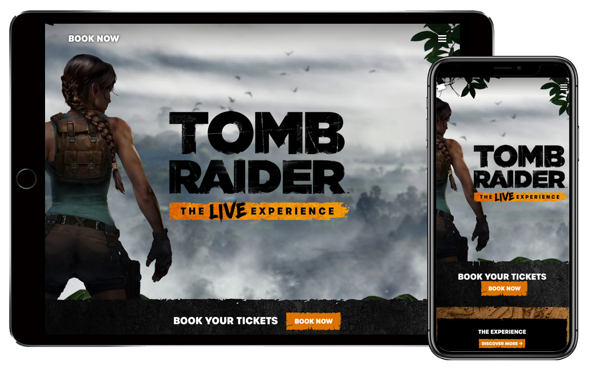 Tomb Raider LIVE Experience website